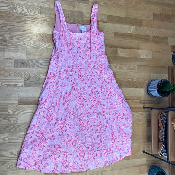 Lilly Pulitzer | Dresses | Lilly Pulitzer Pink Linen Maxi Dress | Poshmark